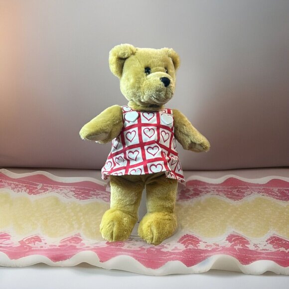 Hallmark | Toys | Hallmark Plush Brown Teddy Bear In Heart Dress ...